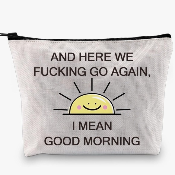 Bags | Here We Go Again Funny Pouch | Poshmark